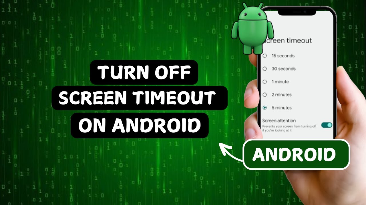 How to Turn Off Screen Timeout on Android - YouTube
