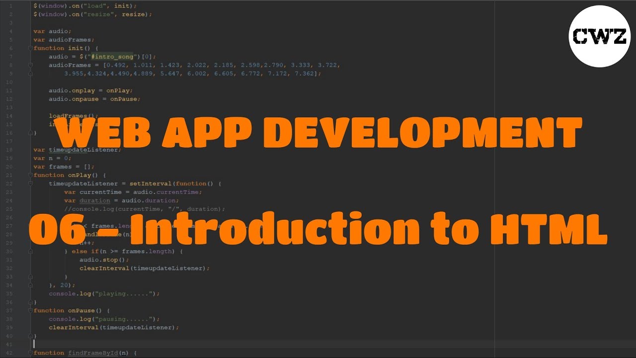 Web App Development - 06 Introduction to HTML - YouTube