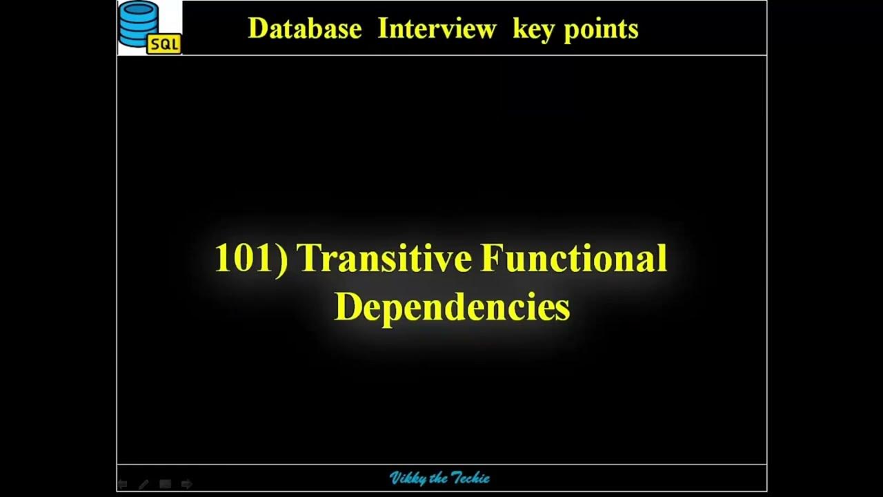 DB101. Normalization - Transitive Functional Dependencies - YouTube