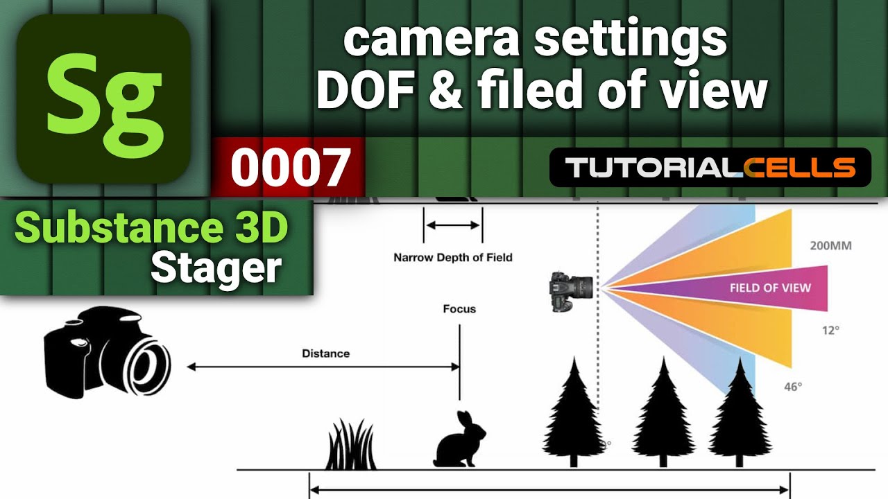0007. depth of field , filed of view, camera animation in Substance 3D ...
