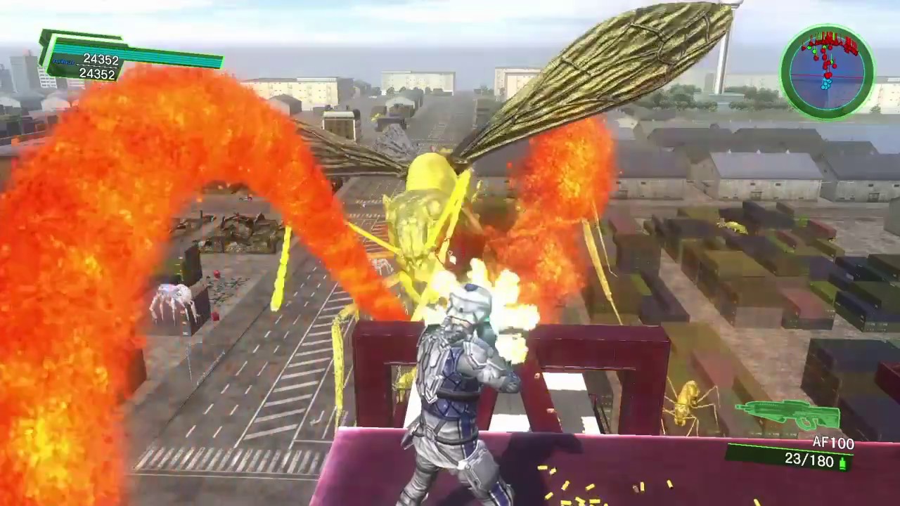 EDF Earth Defense Force 4.1 DLC 2 Mission 12 King of Armor Ranger ...