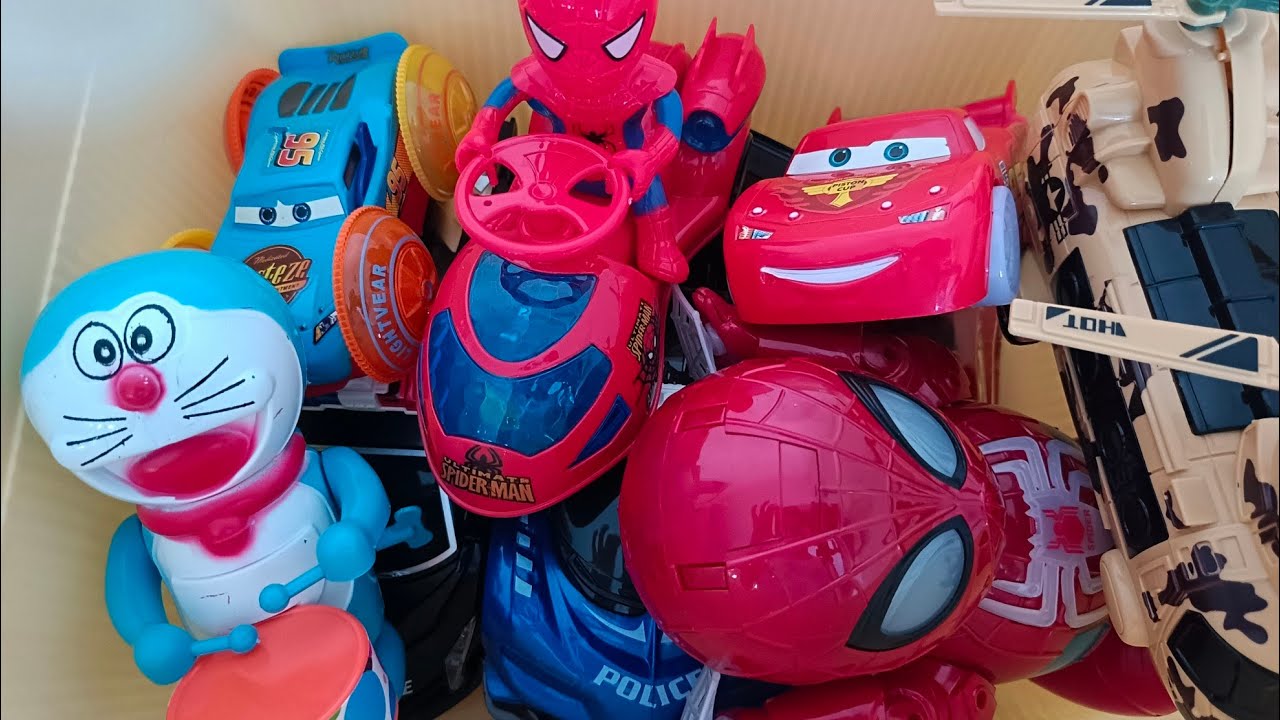 Let's Play With Some Spiderman, Thomas, Robocar Poli, Police Cars - YouTube