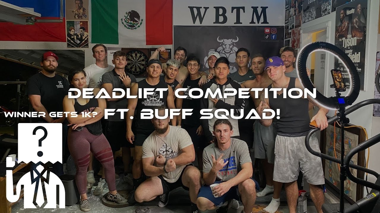 WATER BUFFALO DEADLIFT COMPETITION🏋️‍♀️ | FT. BUFF SQUAD! - YouTube