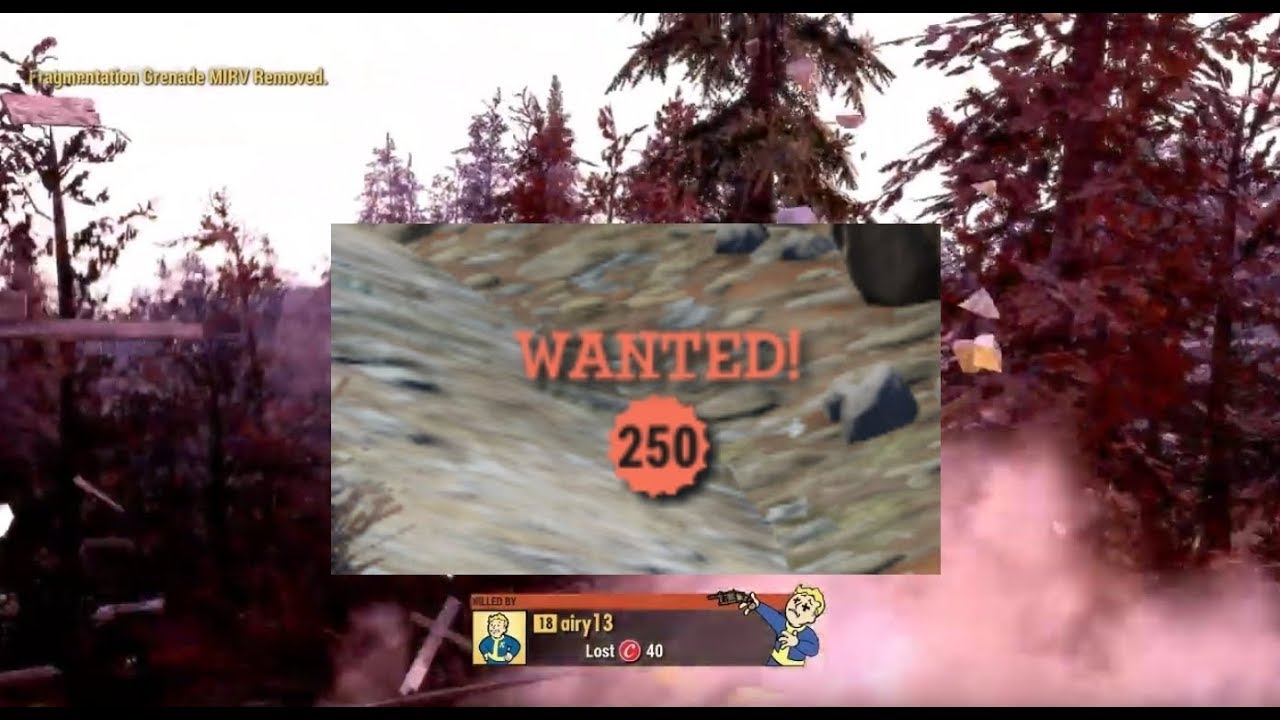 Fallout 76 - Destroying Base with MIRV grenade & Last Laugh Perk - YouTube