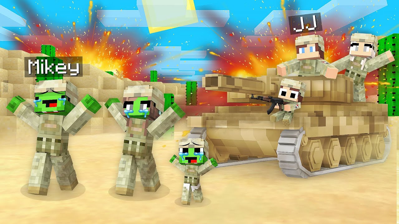 How Mikey Family & JJ Family Became Army in Minecraft (Maizen) - YouTube