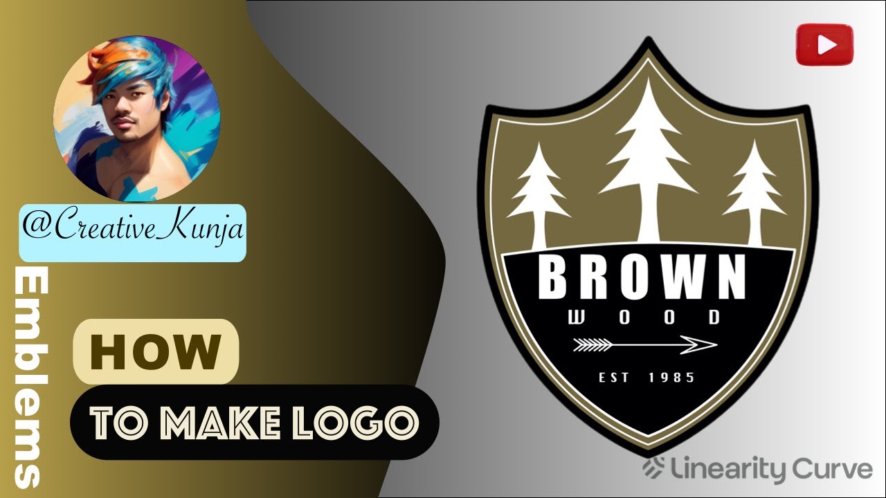 Logo Design - Easy Emblems logo | illustration Tutorial #logo # ...