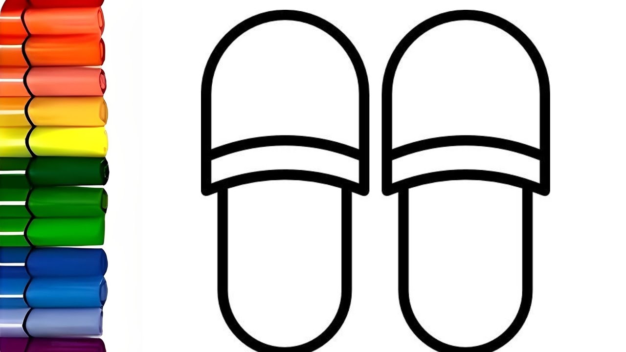How to Draw Slippers for Kids/ Easy Drawings - YouTube