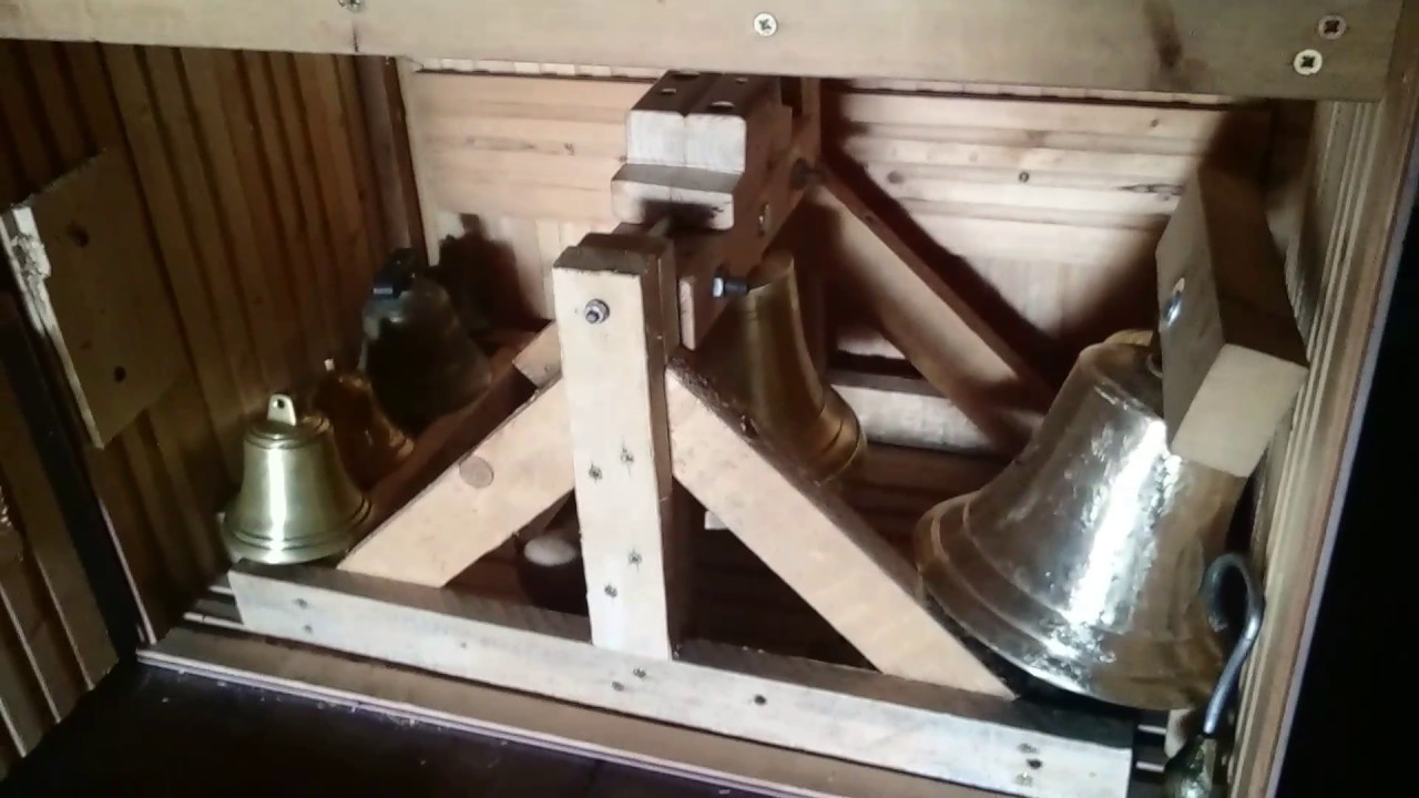 Meine Glocken mit Glockenturm aus Holz - YouTube