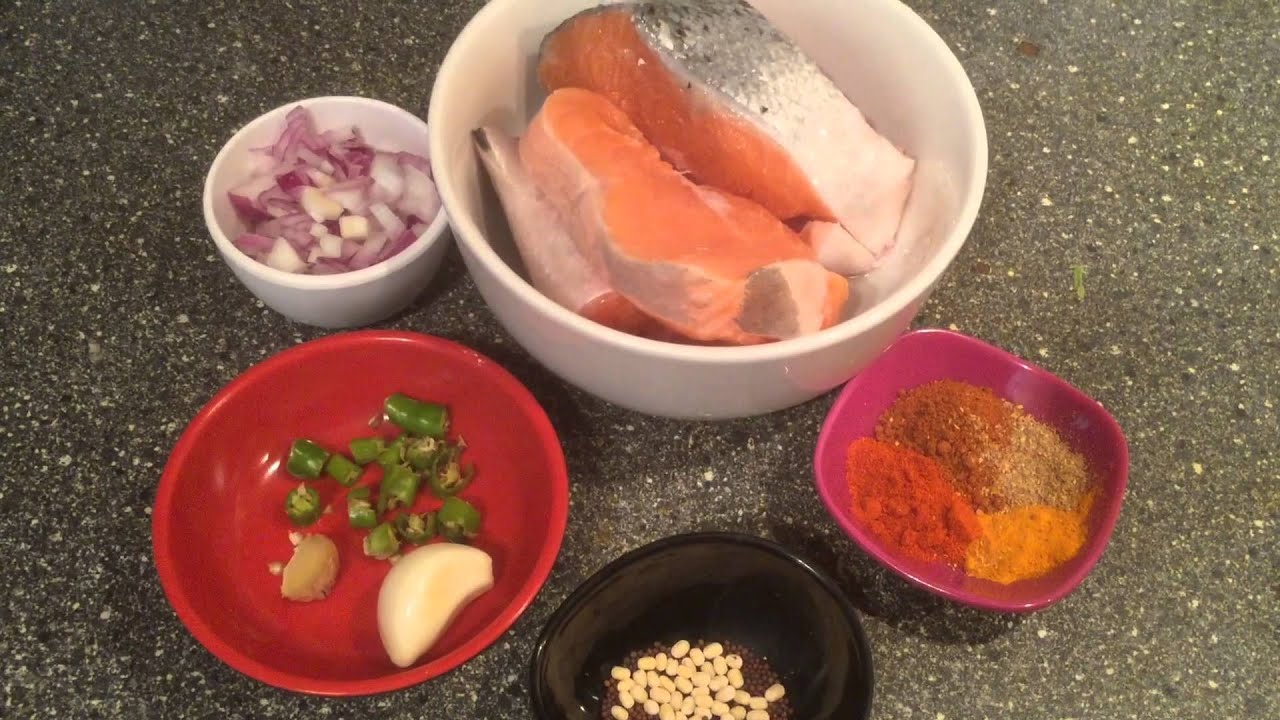 Salmon fish poriyal or kaala meen poriyal - YouTube