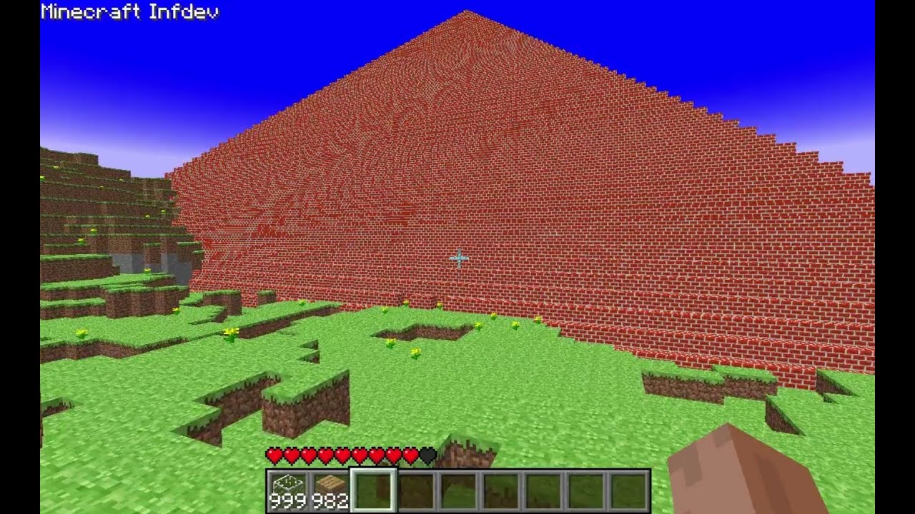 Original Minecraft Brick Pyramid on Infdev and Minecraft 1.18.2 - YouTube