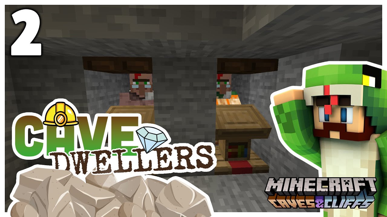 Cave Dwellers [2] - VILLAGER SHENANIGANS! (Minecraft 1.17 Caves and ...