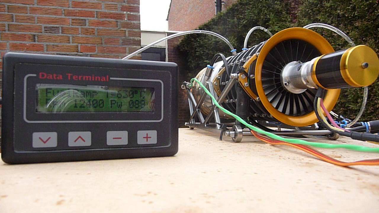 Mini axial turbojet test 7 - YouTube