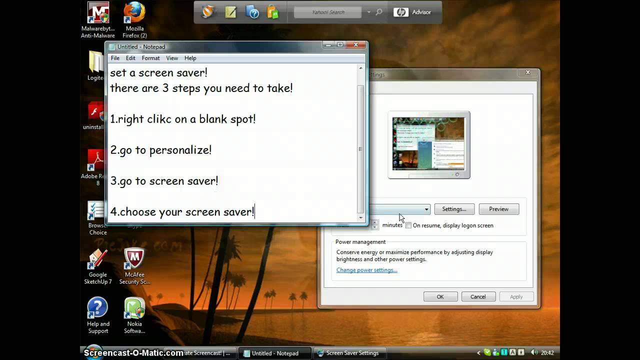 how to set a screen saver! - YouTube
