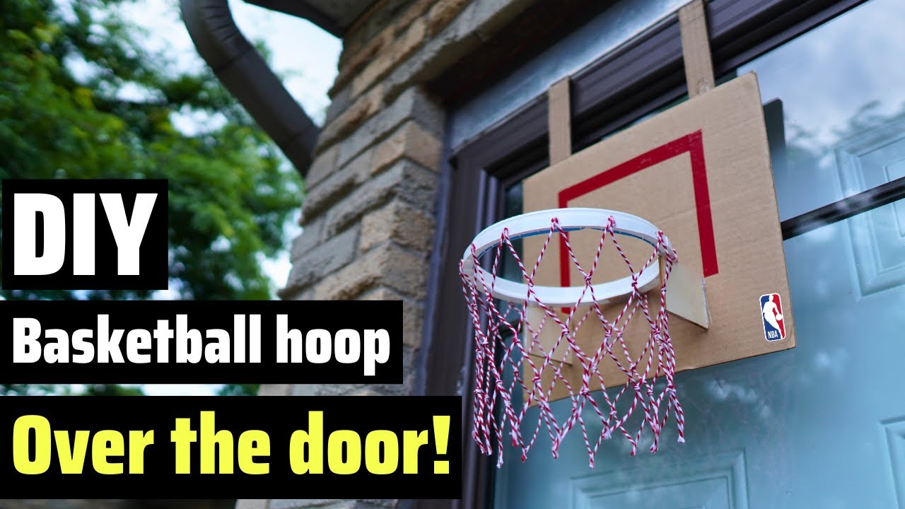 Over the door DIY basketball hoop using cardboard | Quick and easy ...