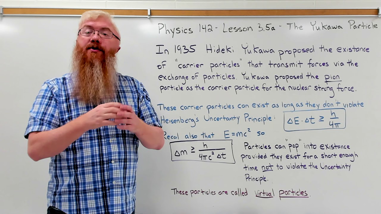 College Physics 2 - Lesson 3.5a - The Yukawa Particle - YouTube