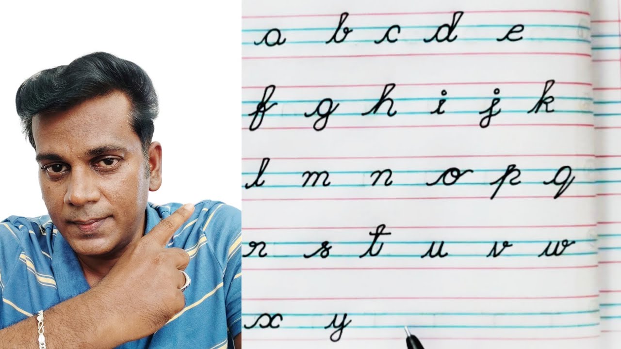 How to write English Cursive writing a to z | Small letters abcd ...