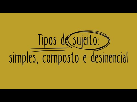 Tipos de sujeito: Simples, composto e desinencial - YouTube