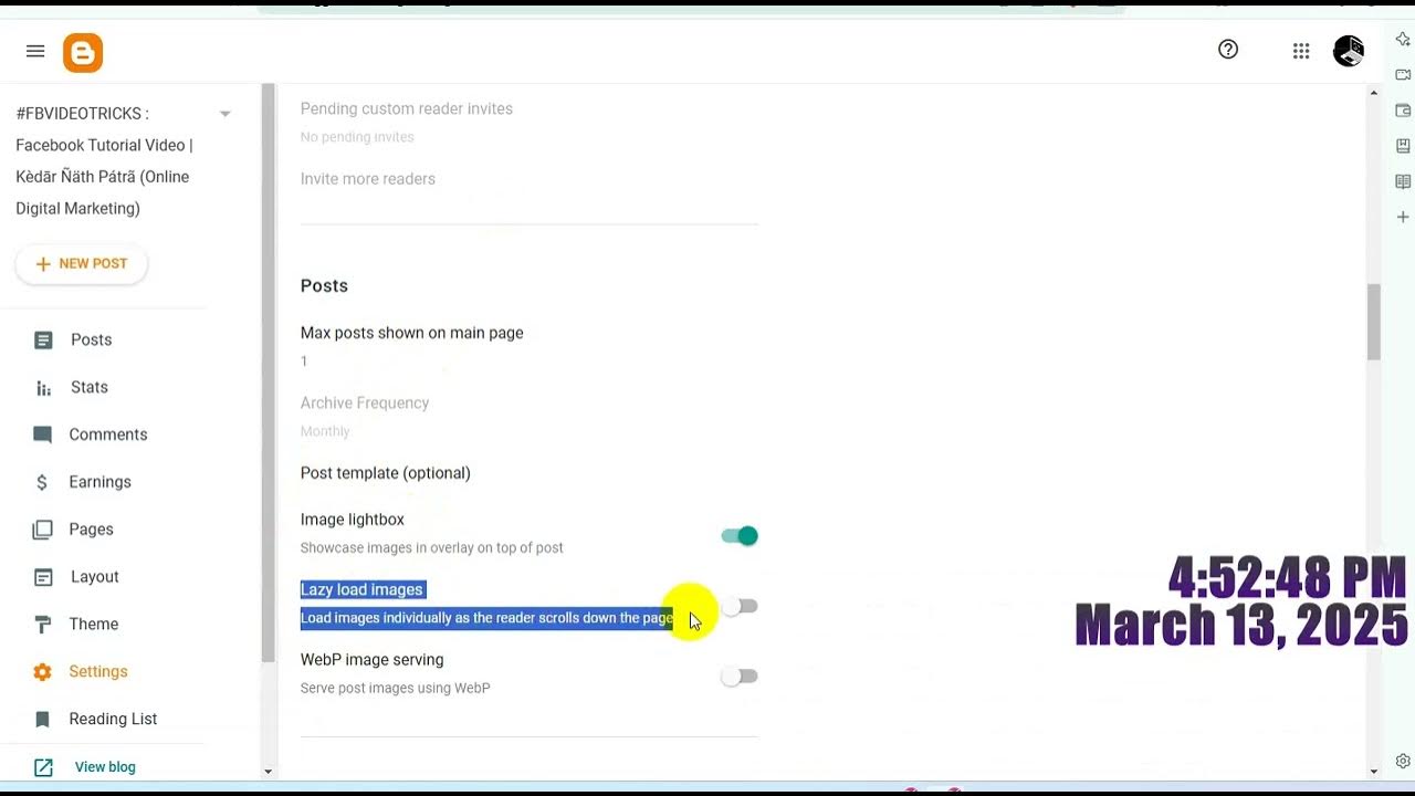 Blogspot Tubes : 📌 Tutorial 13: How to Lazy Load Individually Scrolls Down on Blogger Settings 🚀 ...