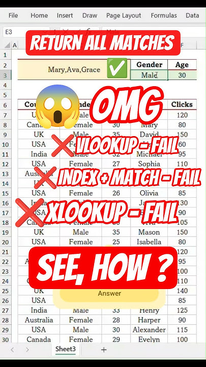 Lookup with Multiple Criteria — Return All Matches! #Excel #Lookup #MultipleCriteria - YouTube