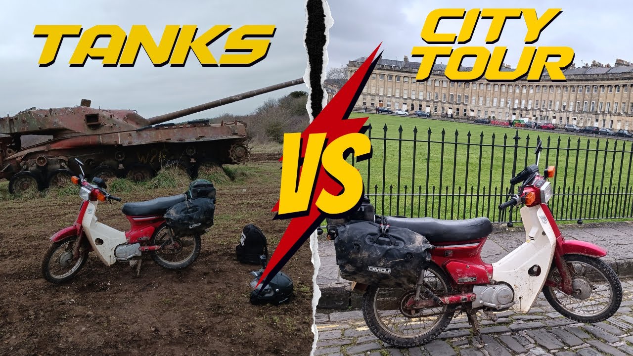 Honda C90 Wales to Pamir EP 3. Off-roading to tanks or City tour ...