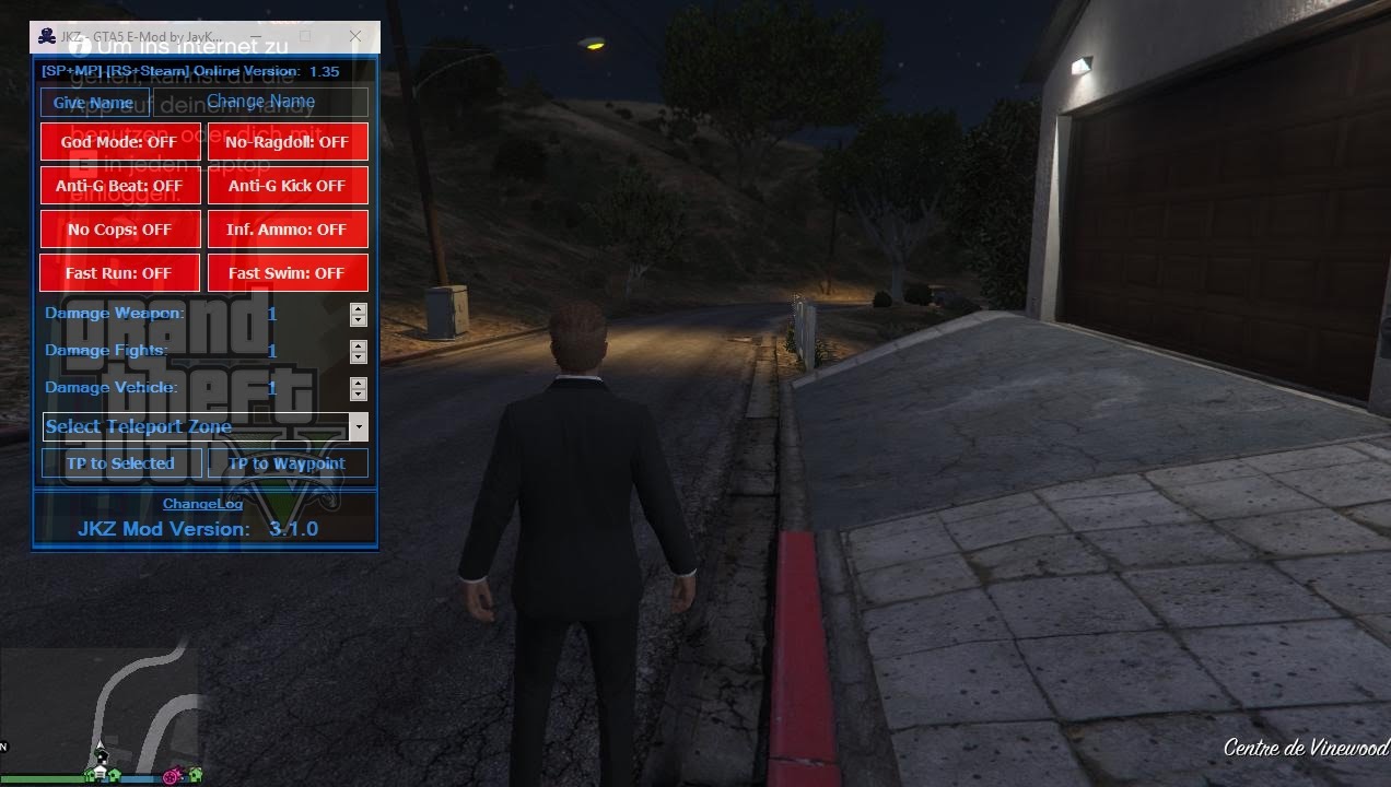 GTA 5 External Mod Menu [JKZ] [v3.5.3] No Ban + Download - YouTube