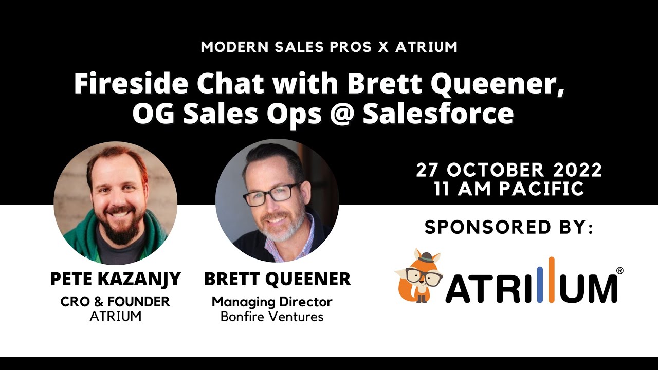 Fireside Chat with Brett Queener, OG Sales Ops @ Salesforce - YouTube