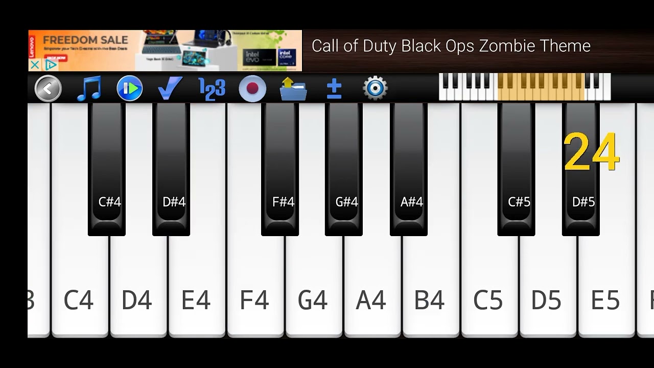 how to play( call of duty black ops zombie theme) in piano - YouTube