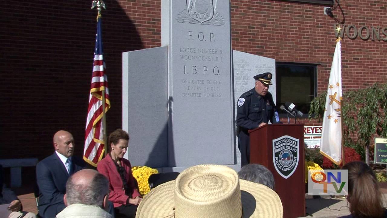 Woonsocket Police Dedicate Monument to Fallen Officers - YouTube