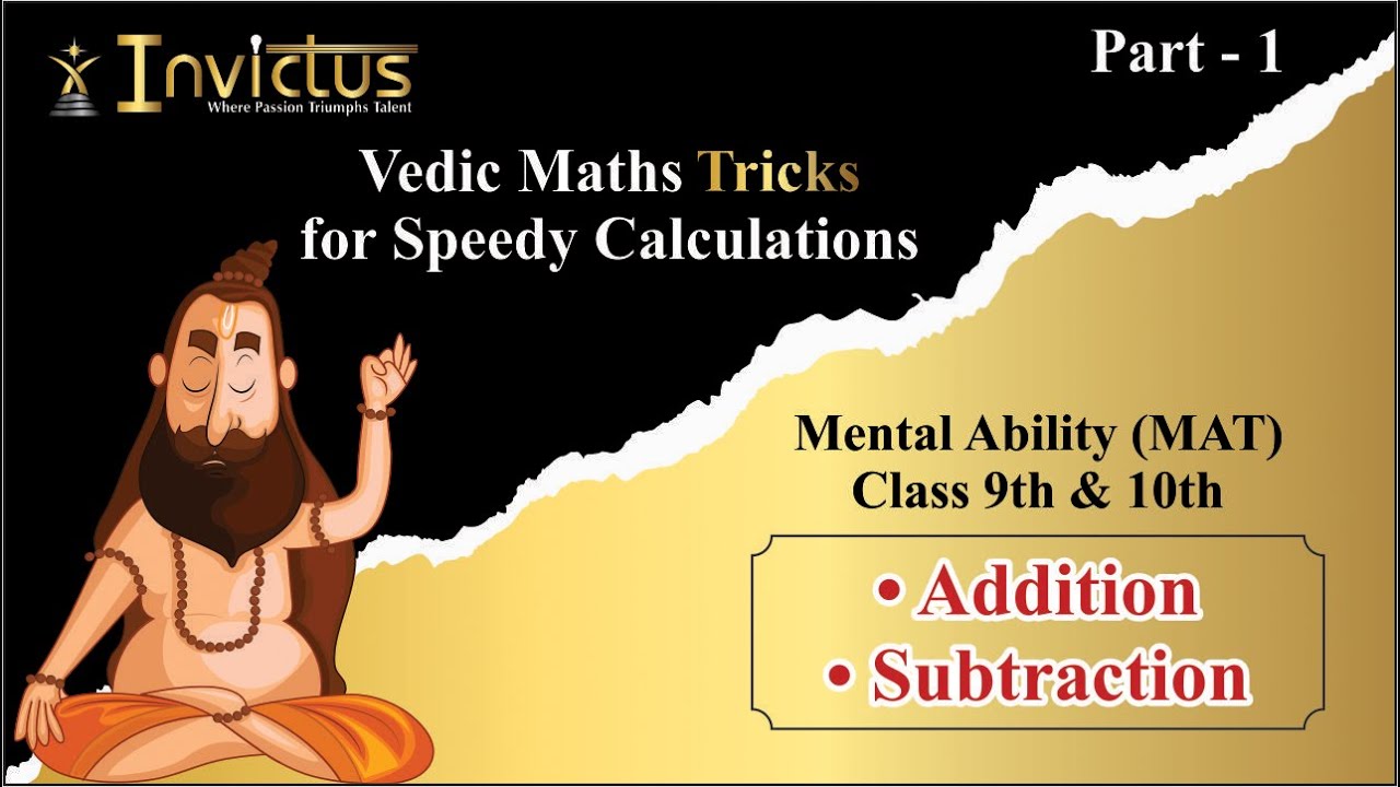 Vedic Maths Tricks II Part 1 II Addition Subtraction II Mental Ability ...