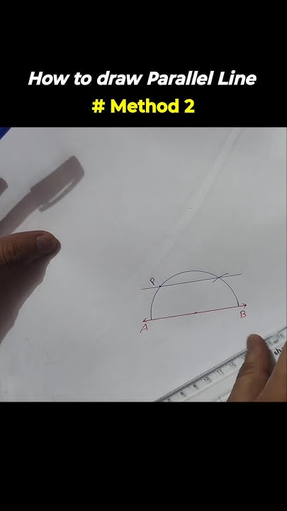 Draw a parallel line using a ruler and compass method 2 #geometry # ...