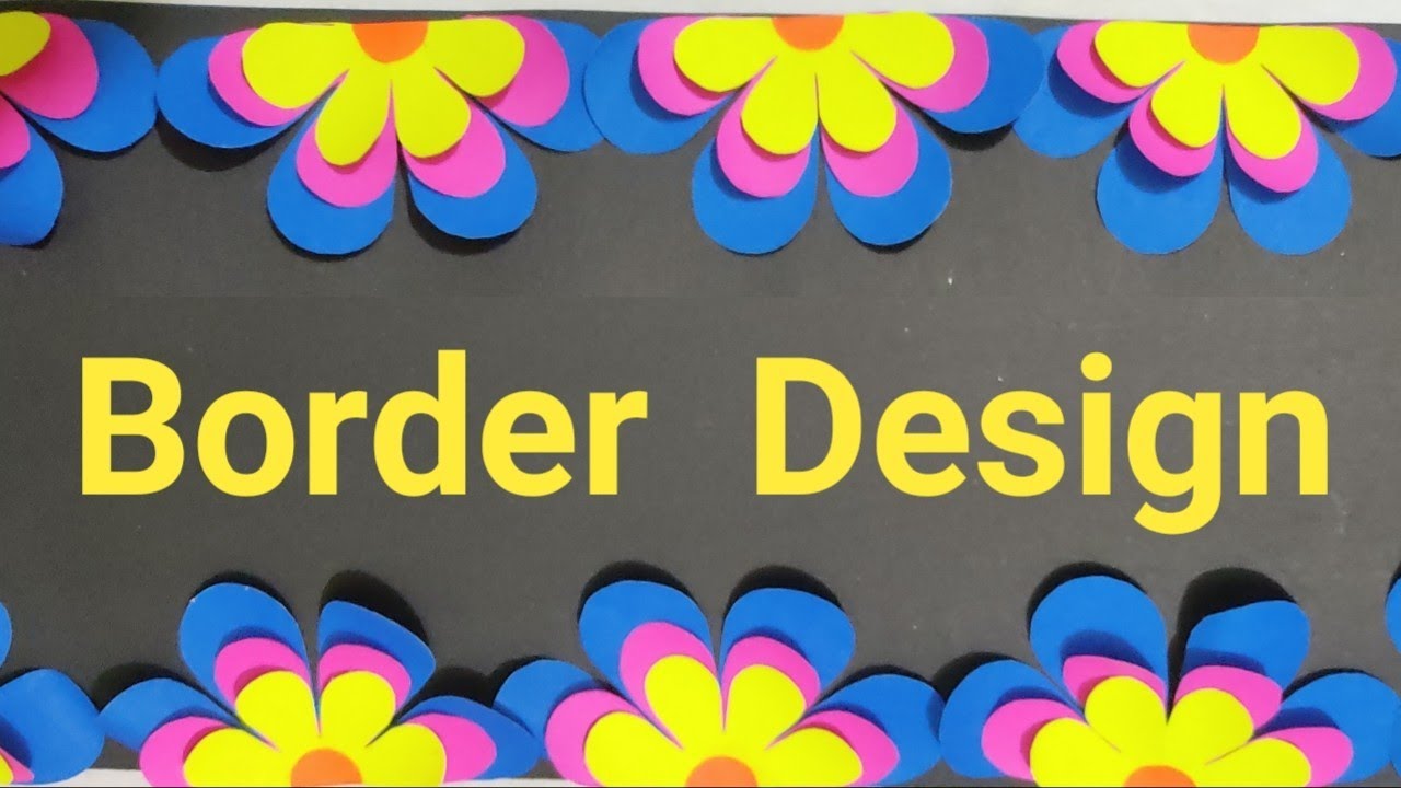 Easy and Beautiful Paper Border design|Board decoration ideas 🎨393 # ...