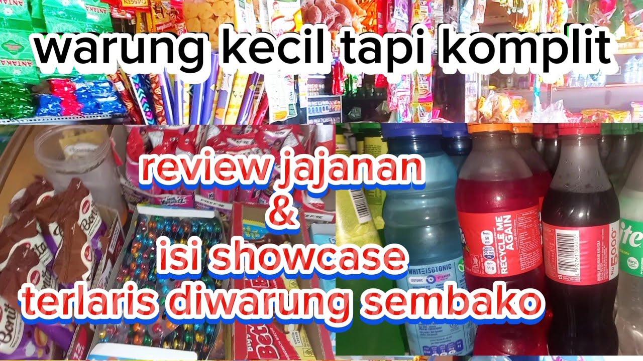 jajanan warung paling laris dan isi showcase terlaris diwarung sembako ...