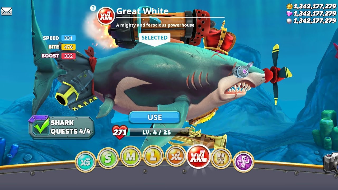 Hungry Shark World Mod 5.0.2 Unlimited Money & Unlock All Shark Game ...