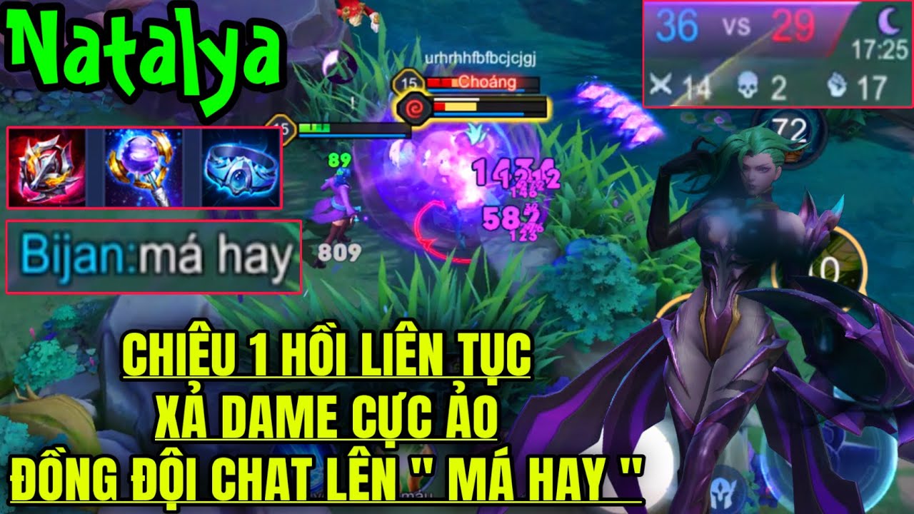 NATALYA Liên Quân || Trang Bị và Bảng Ngọc Mạnh Nhất Chiêu 1 Dùng Liên ...
