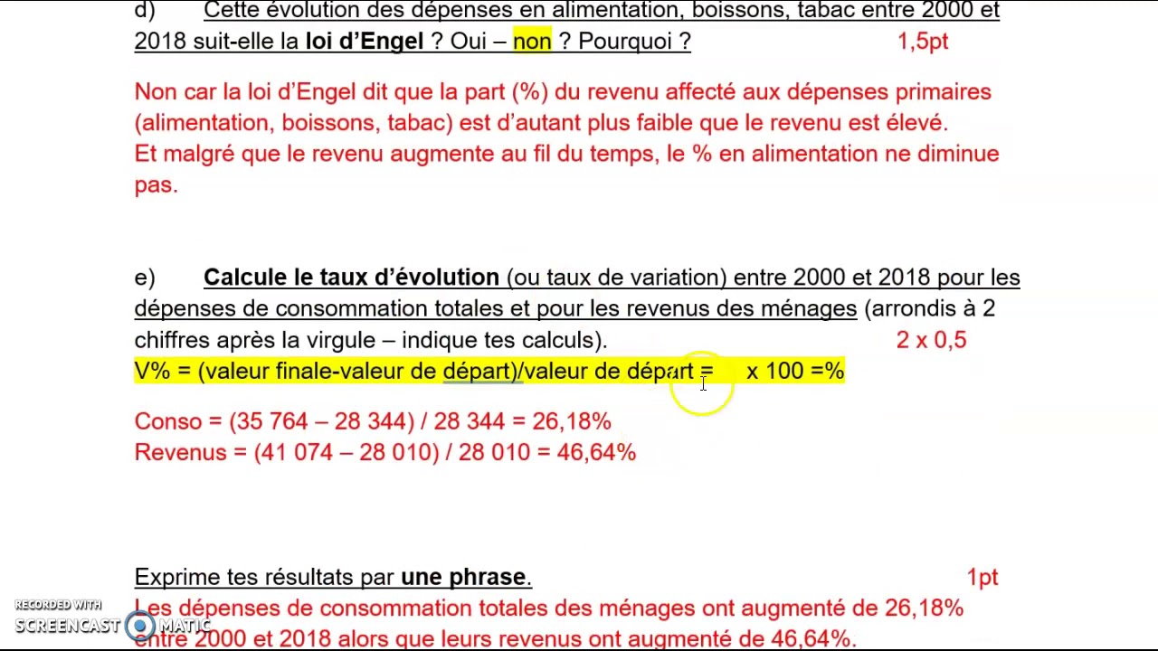 Correction interro La consommation privée et publique - YouTube