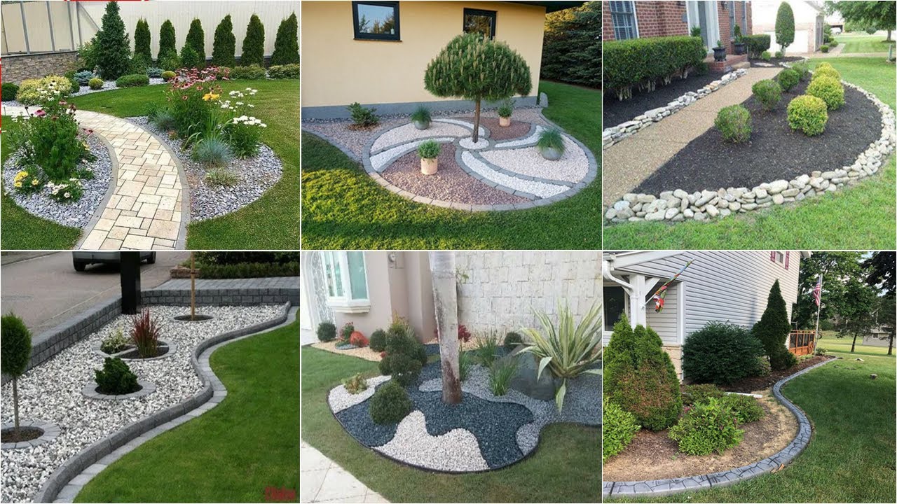 Stone Front Yard Garden Landscaping Ideas 2024 | Creative Stone Garden ...