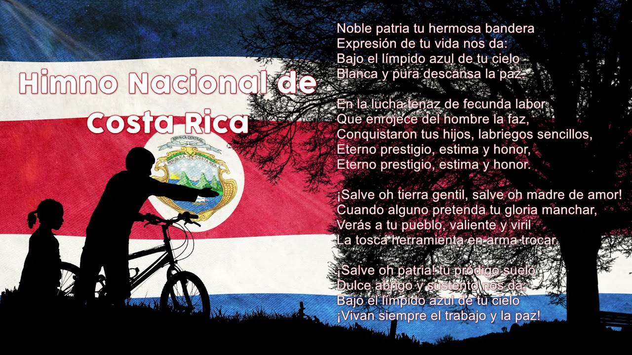 Costa Rica: Himno Nacional de Costa Rica - Sacred Flag and Anthem - YouTube