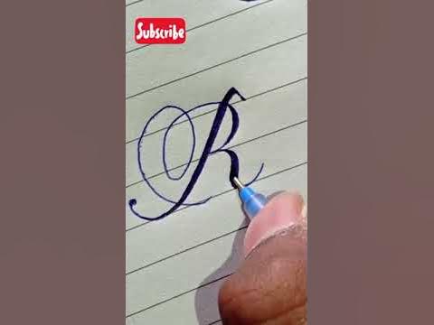 #shortvideo | #how to write R in cursive writing| #write R with pencil ...