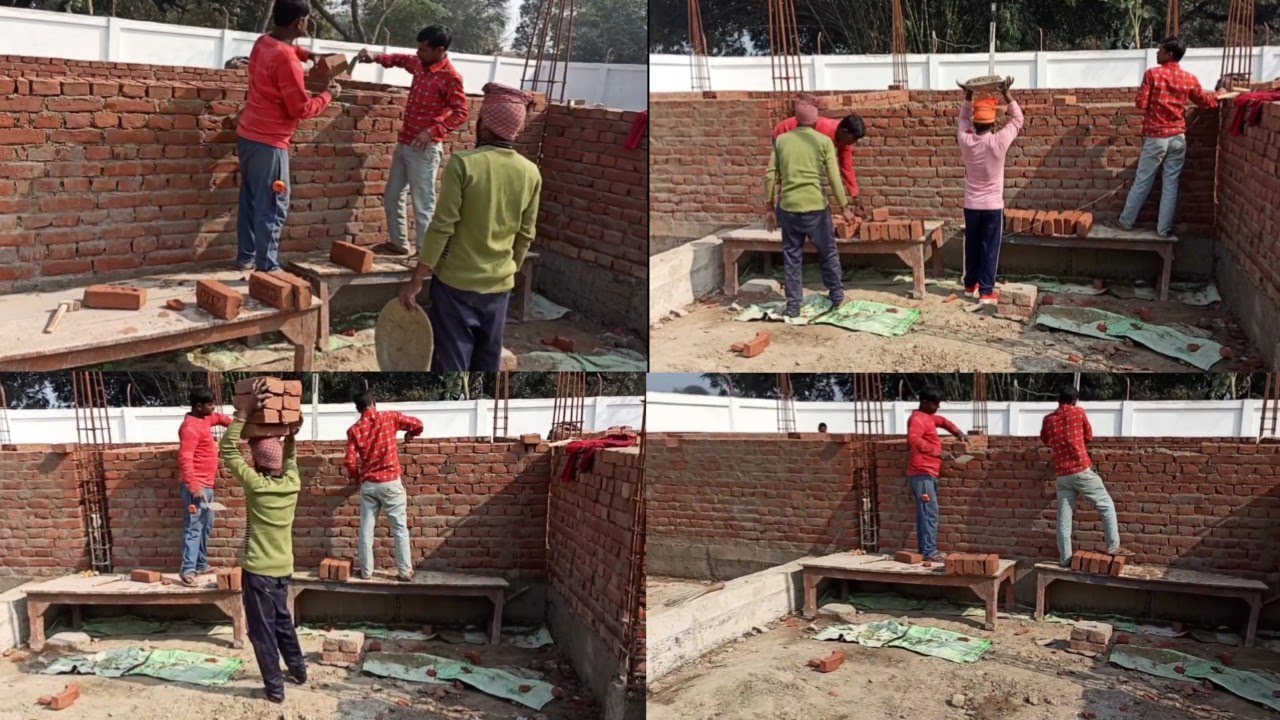 "Masterful Brickwork: Plinth Wall Construction" - YouTube