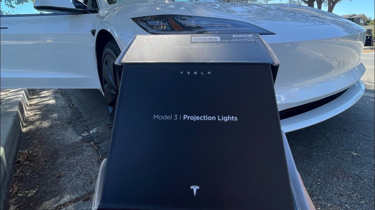 Tesla Projection/Puddle Light Installation!!! - YouTube