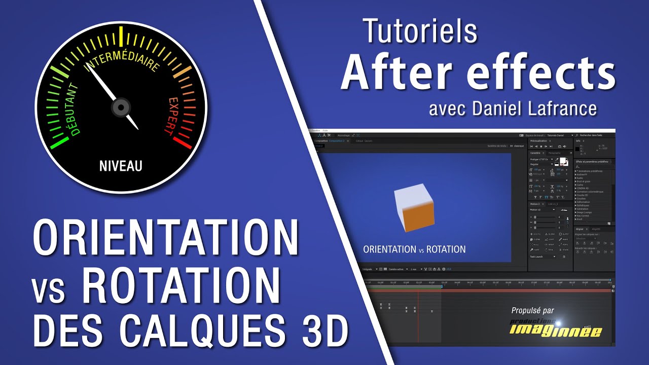 Orientation vs rotation - Tutoriels After effects en français - YouTube