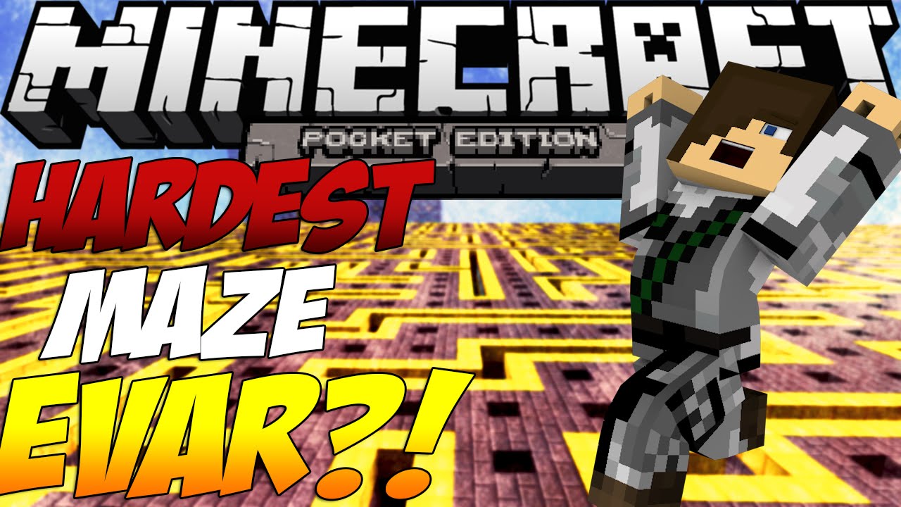 HARDEST MAZE IN MCPE?! - Minecraft: Pocket Edition Custom Map ...