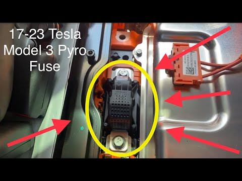 How To Remove Pyro Fuse 2017-2023 Tesla Model 3 Y - NO START AFTER ...