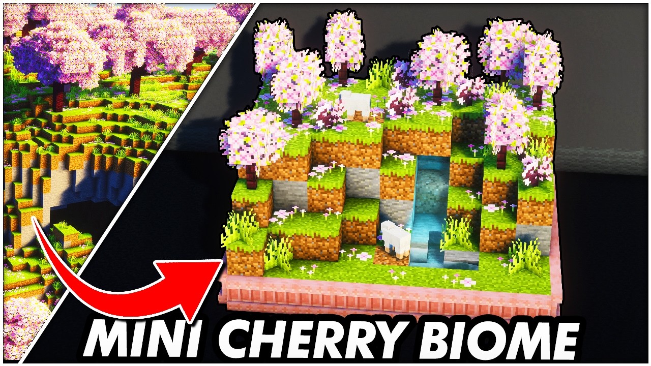Minecraft Mini Biomes 1: Episode 5 - Cherry Grove 🌸🐑 - YouTube