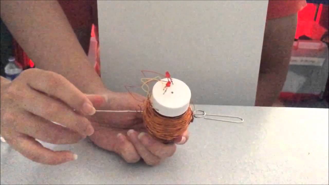 Copper coil + Magnet power LED light - II - YouTube