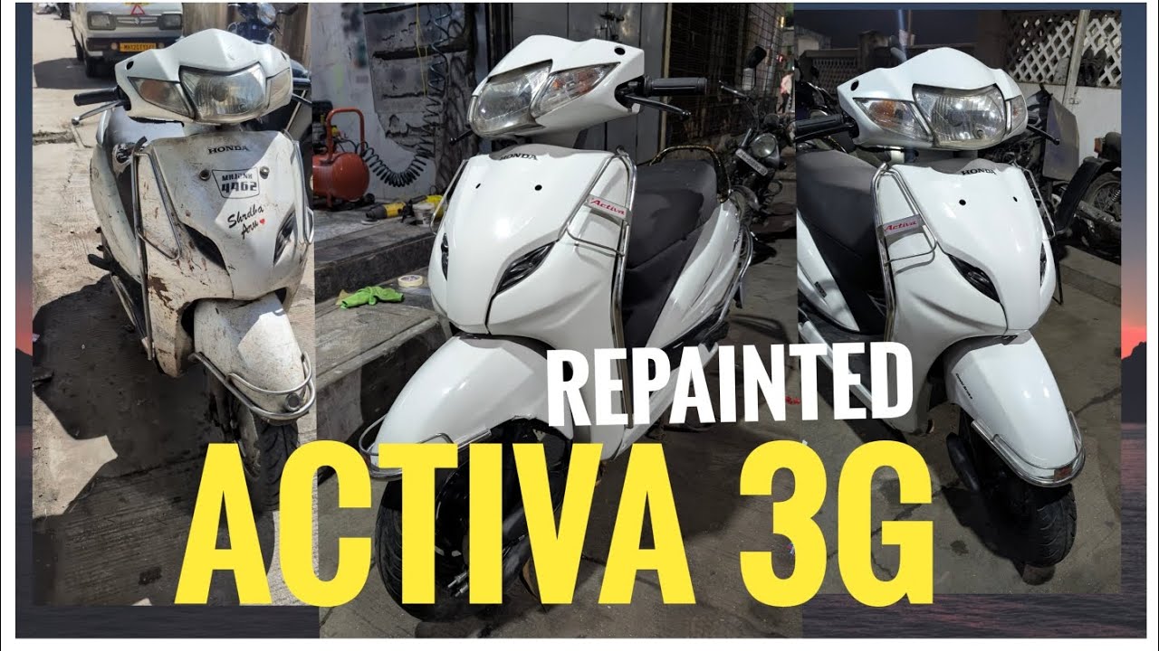 Activa 3g painting motorcycle painting video 1 #activa3g #vlog1 - YouTube