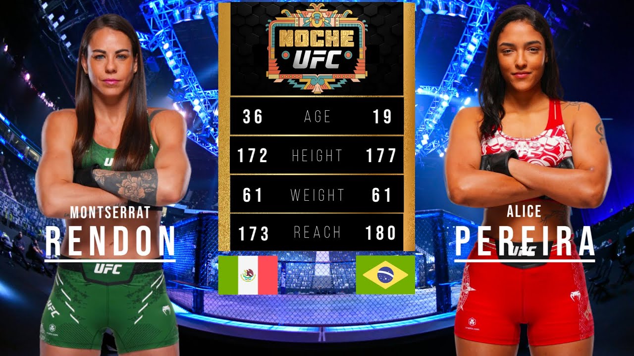 MONTSE RENDON vs ALICE PEREIRA FULL FIGHT NOCHE UFC - YouTube