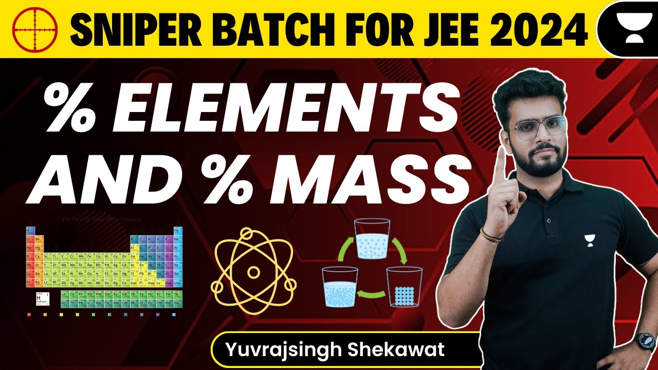 % Element, % Mass | Sniper Batch JEE 2024 | Unacademy Atoms ...