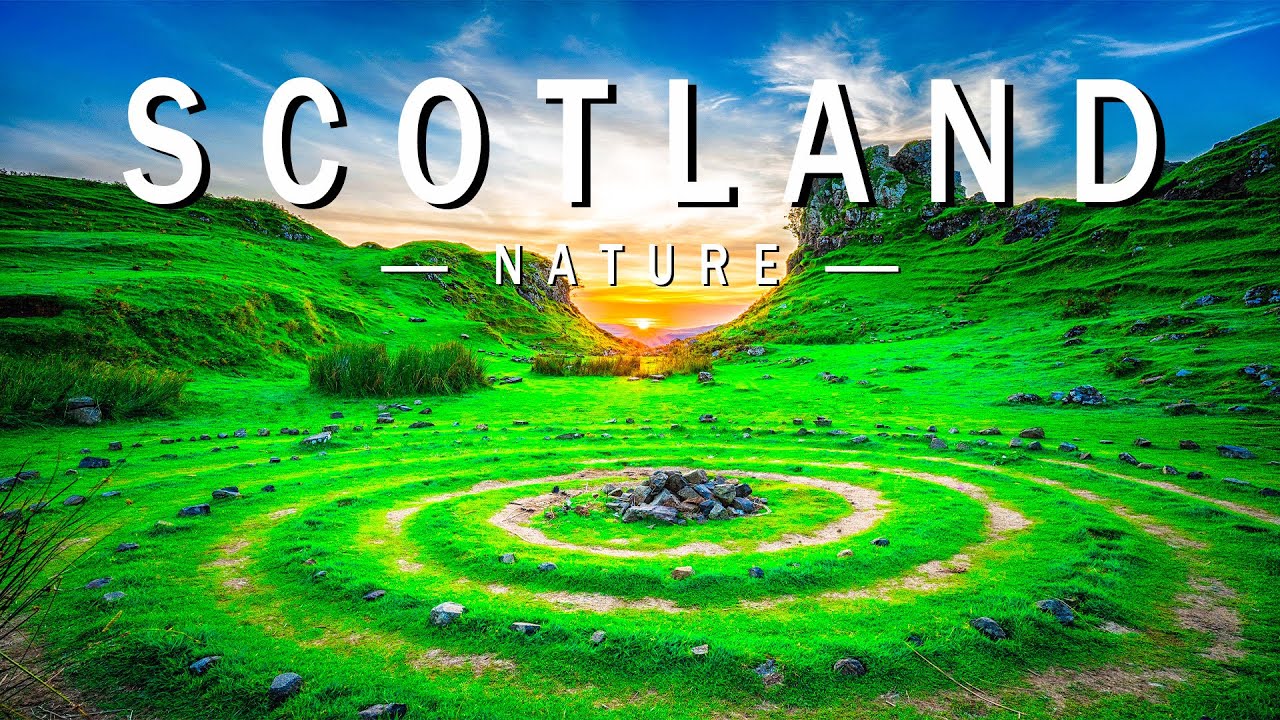 FLYING OVER SCOTLAND (4K UHD) Beautiful Nature Scenery with Relaxing ...