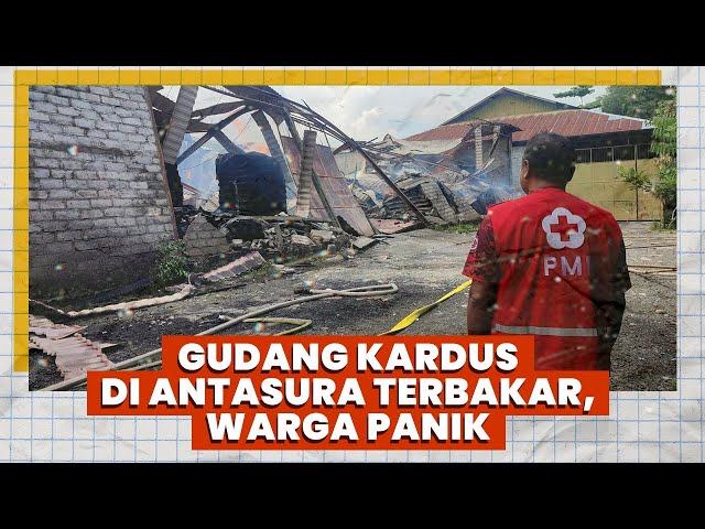 Warga Panik, Gudang Kardus di Denpasar Utara Terbakar Warga Panik, Gudang Kardus di Denpasar Utara Terbakar